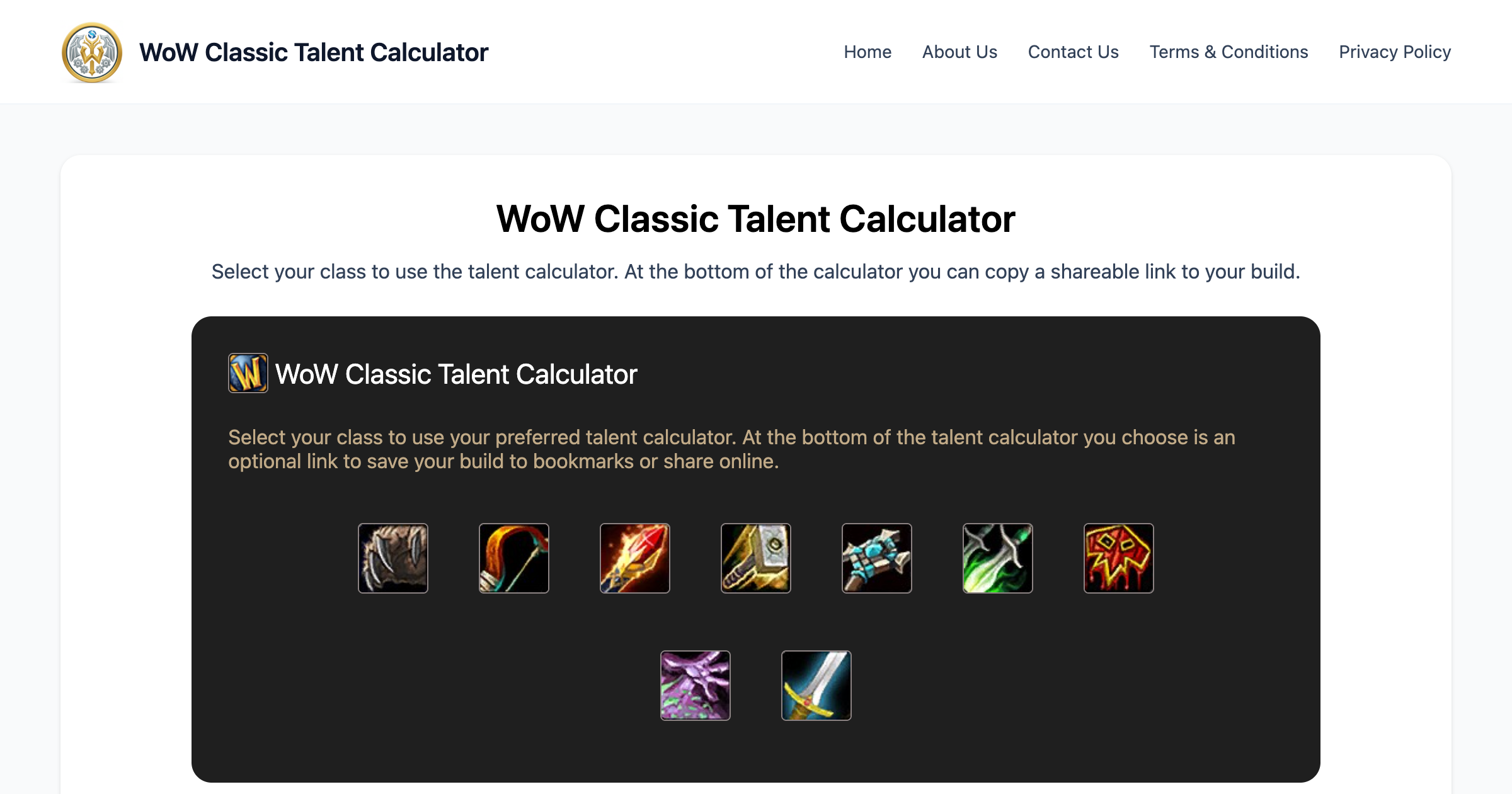 WoW Classic Talent Calculator